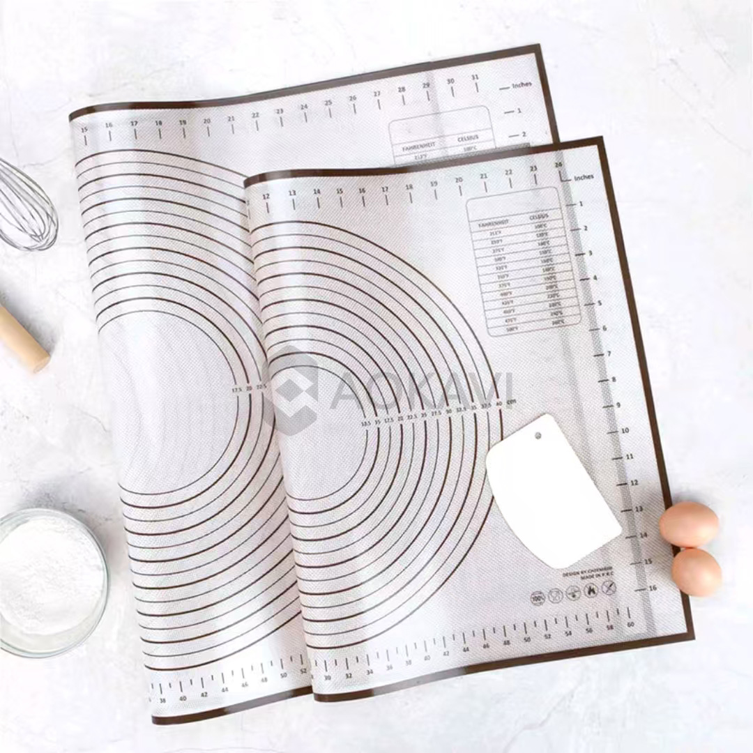 Aokavi Food Grade Silicone Pastry Mat - Ideal for Baking and Pastry ...