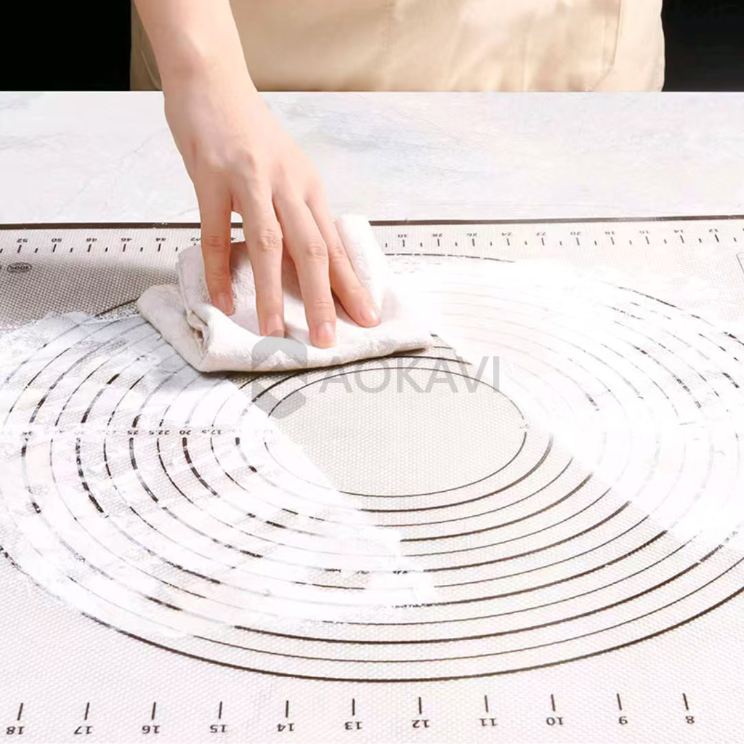 Aokavi Food Grade Silicone Pastry Mat - Ideal for Baking and Pastry ...